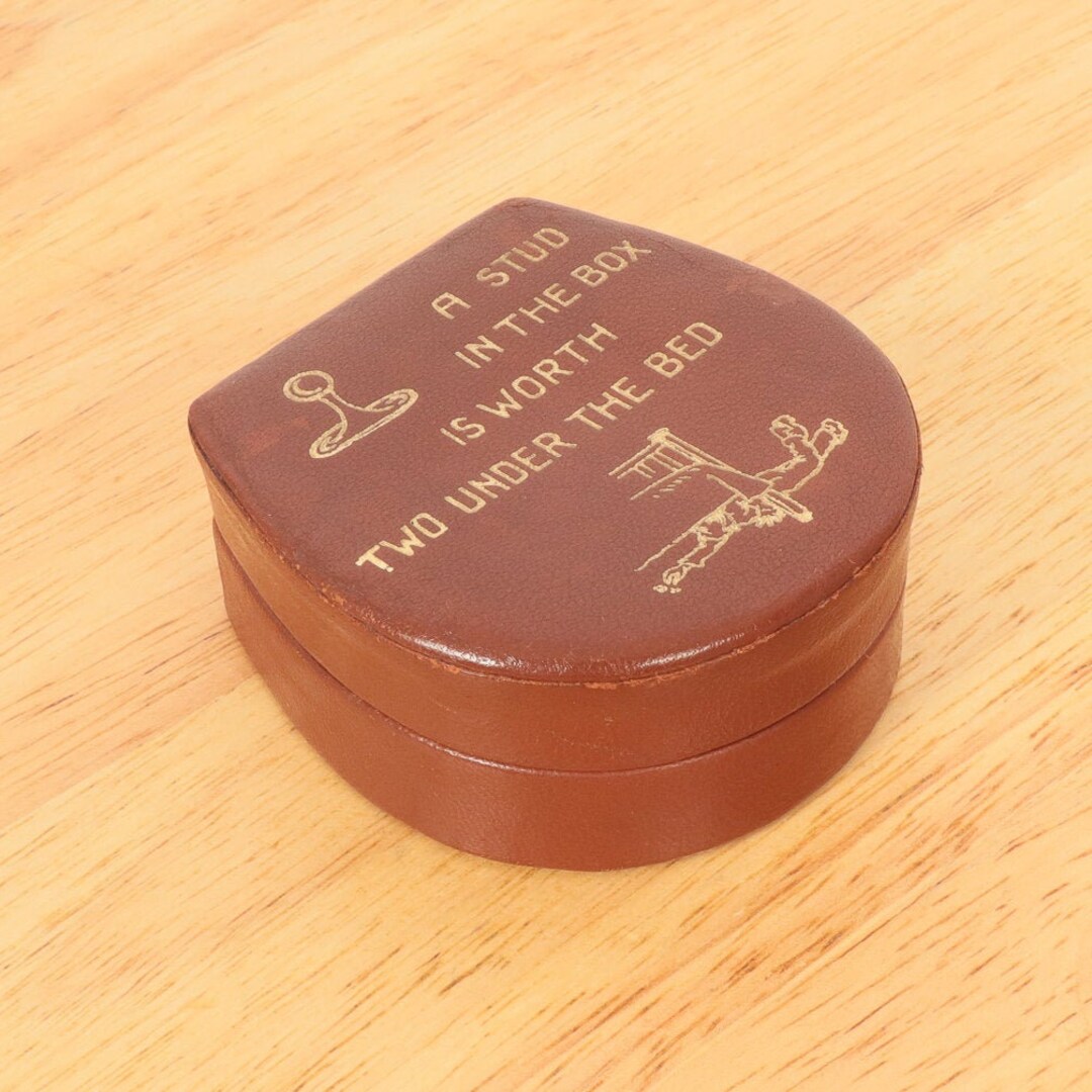 Box || Vintage Leather Stud Box || A Stud in the Box is Worth Two Under ...