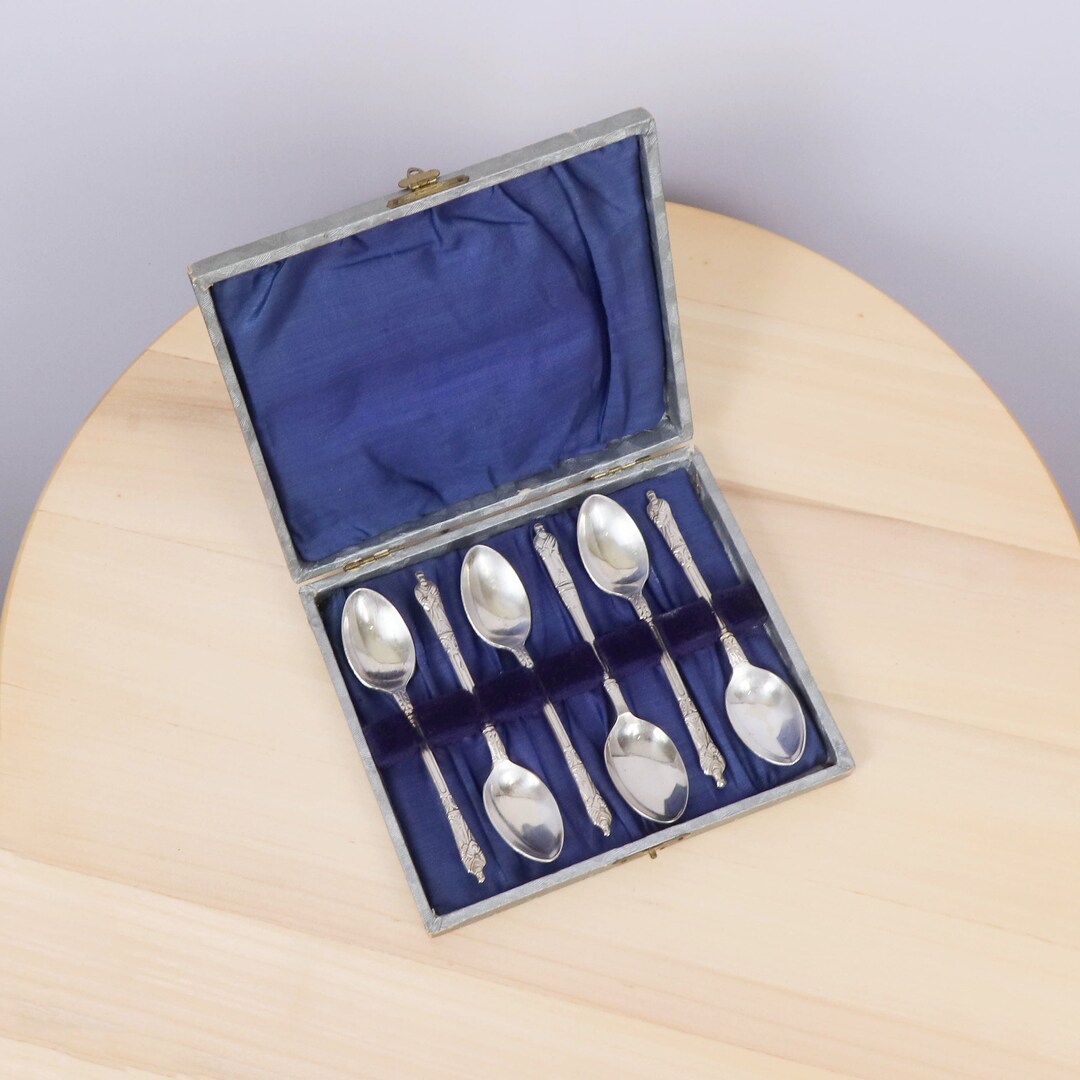 6 Spoons Apostle Figurine / Man Figurine Handle || E.P.N.S. || Vintage ...