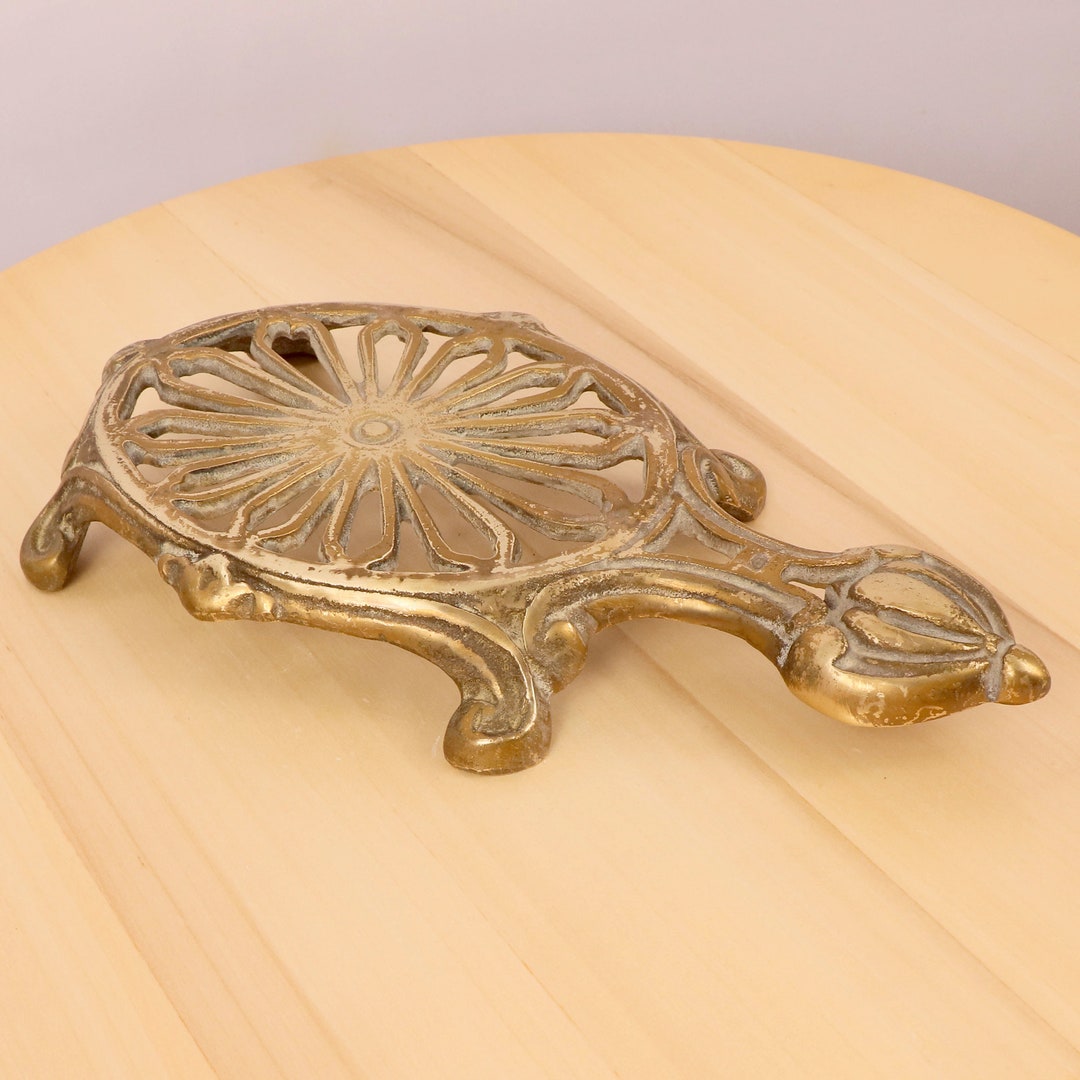 Vintage Solid Brass Kettle Stand || Tea Pot Stand || Plant Pot Stand - Etsy