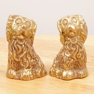 2 Dog Figurines / Statues / Sculptures || Puppy Couple || Vintage Solid ...