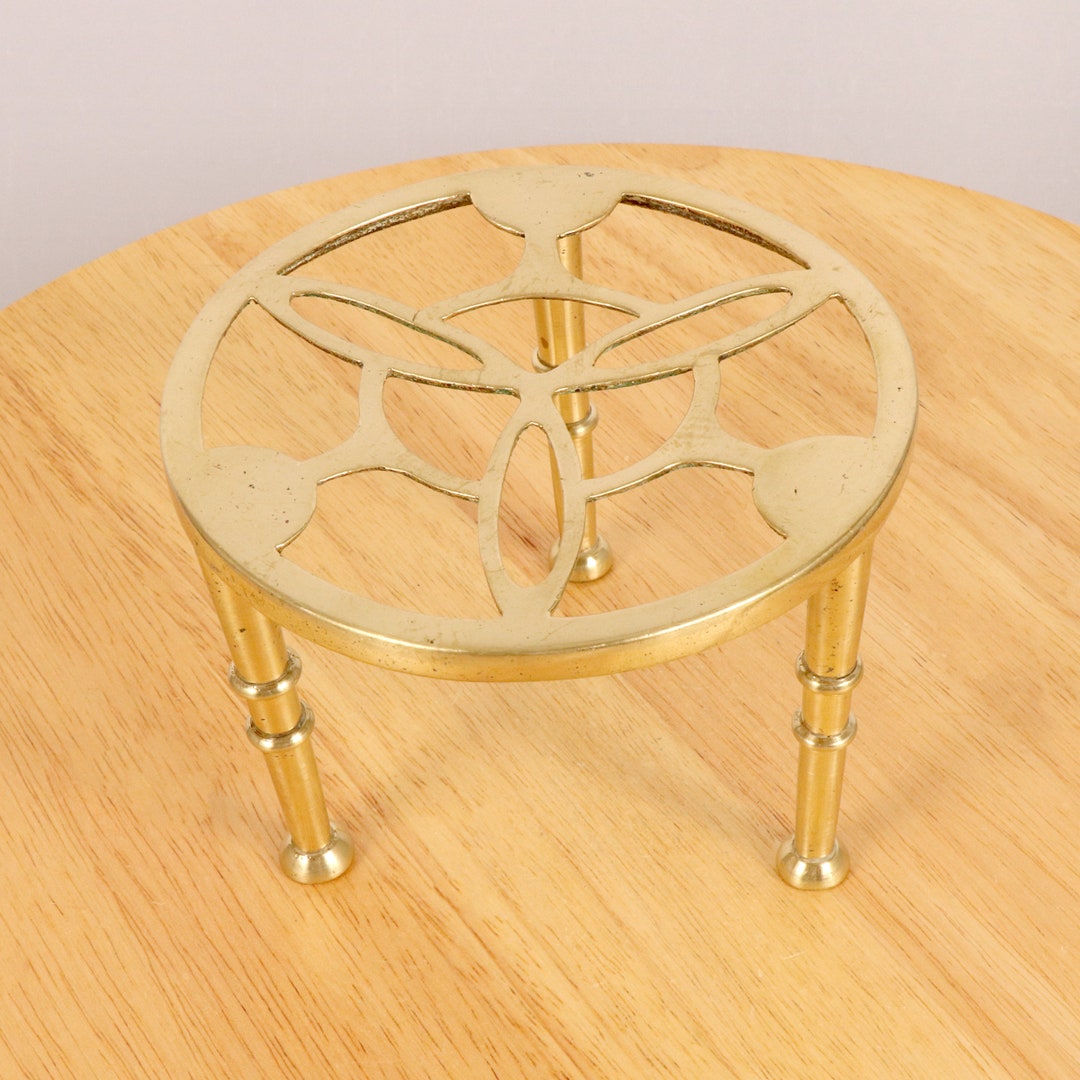 Kettle Stand / Tea Pot Stand / Plant Pot Stand || Vintage Solid Brass ...