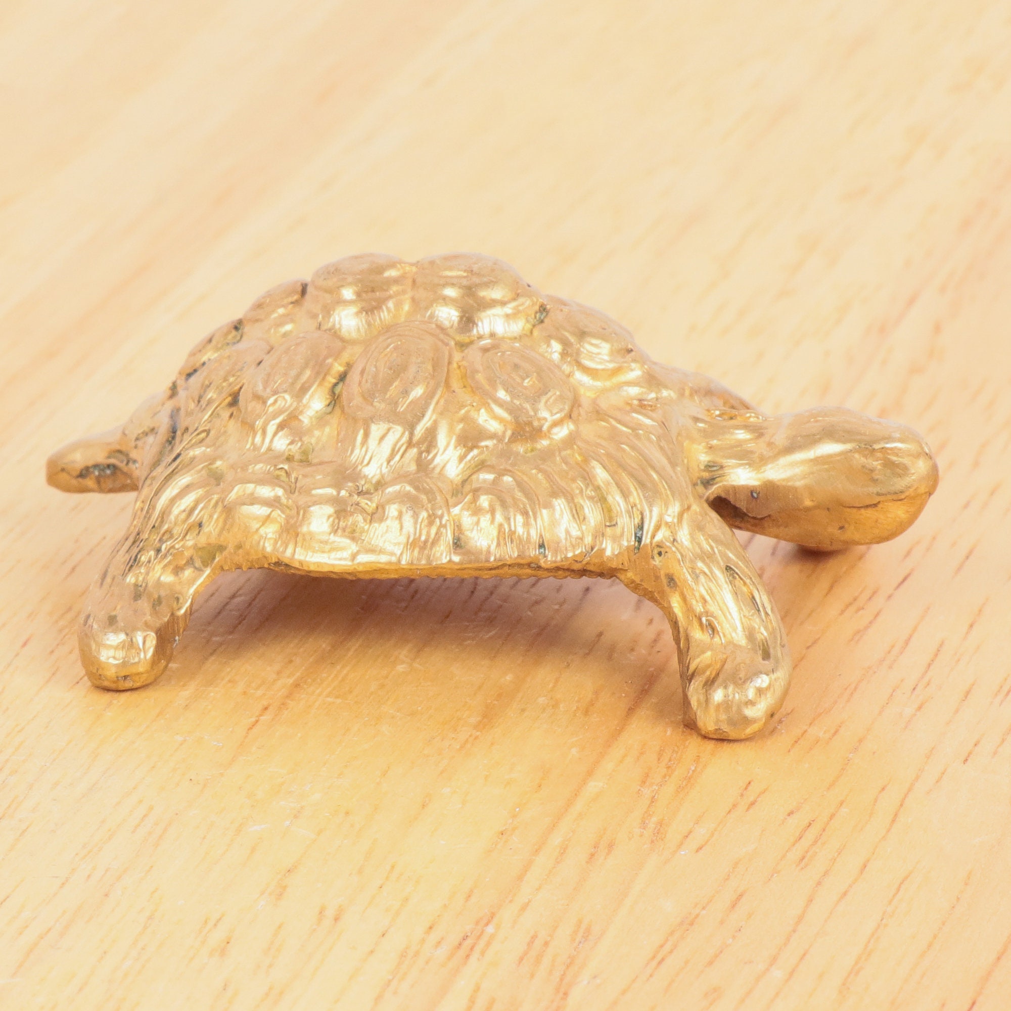 Turtle figurine / sculpture Vintage solid brass Peerage | Etsy