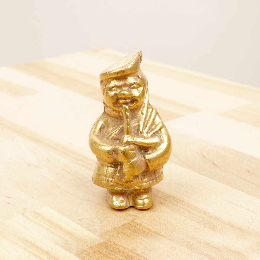 Bagpiper Sculpture / Figurine || Vintage Solid Brass || Paperweigth ...