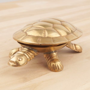 Box Turtle / Sculpture || Vintage Solid Brass || Decorative Jeweler Box ...