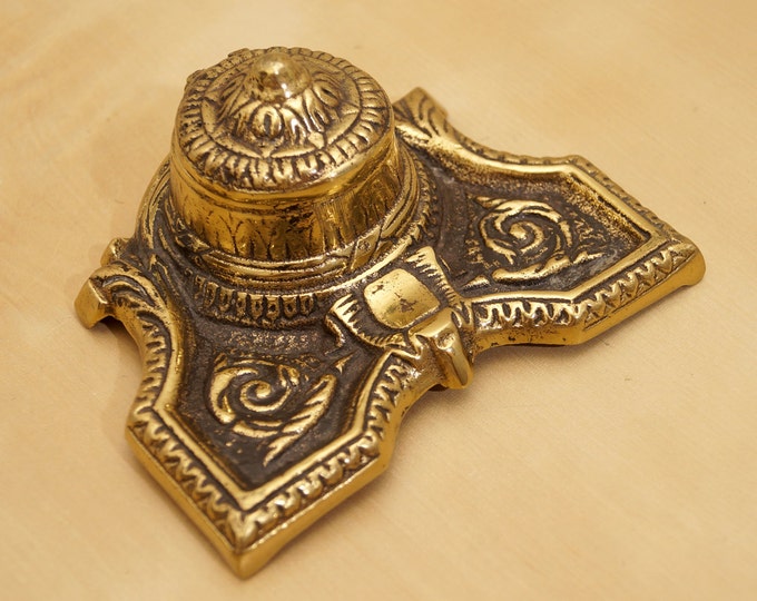 Vintage Ink Dish Holder / Inkwell / Ink Pot Solid Brass - Etsy