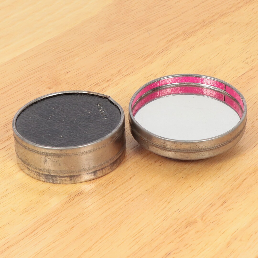 Vintage Silver Color Metal Box With a Mirror Inside Marked - Etsy UK