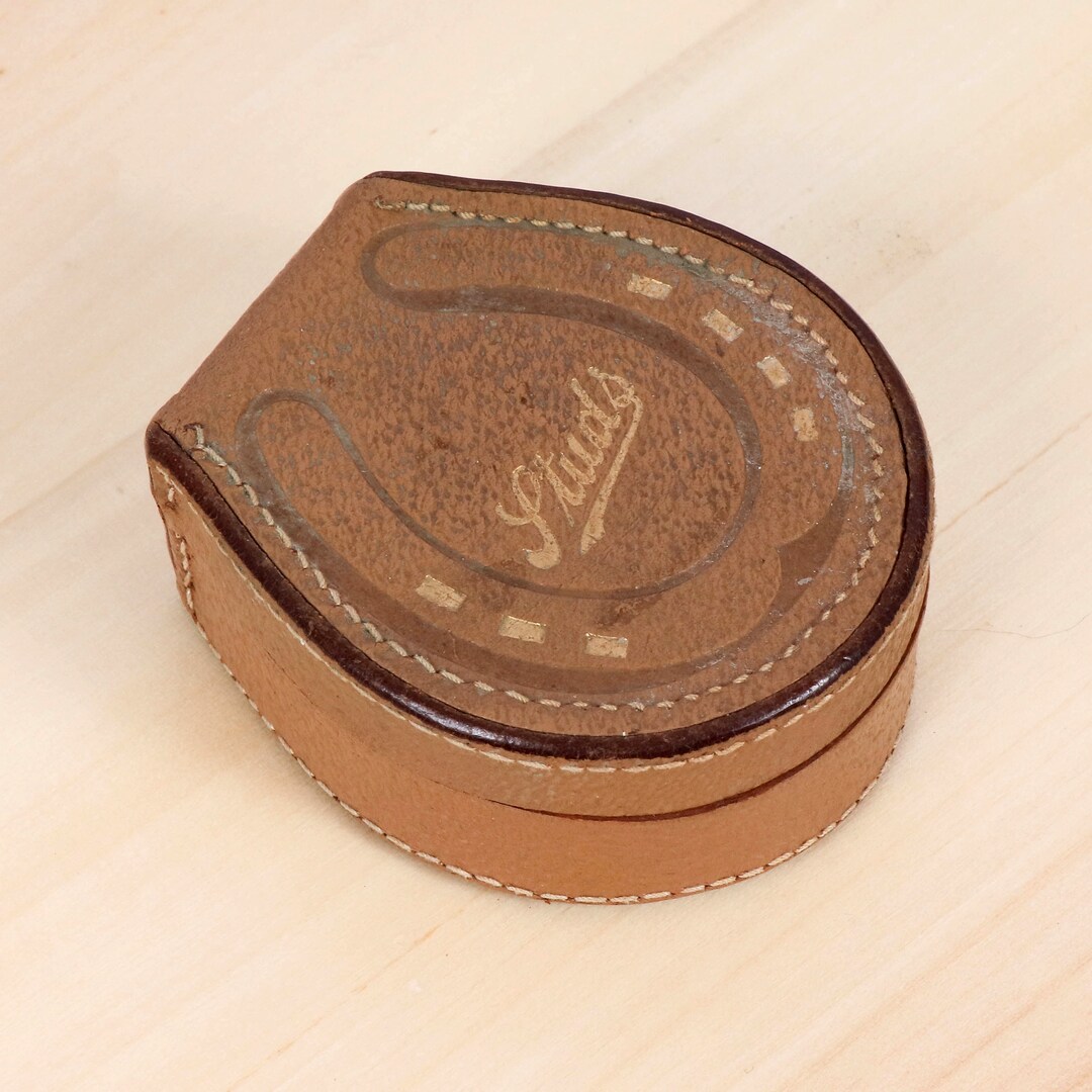 Shirt Stud Case || Vintage Leather Box || Marked - Made in England - Etsy