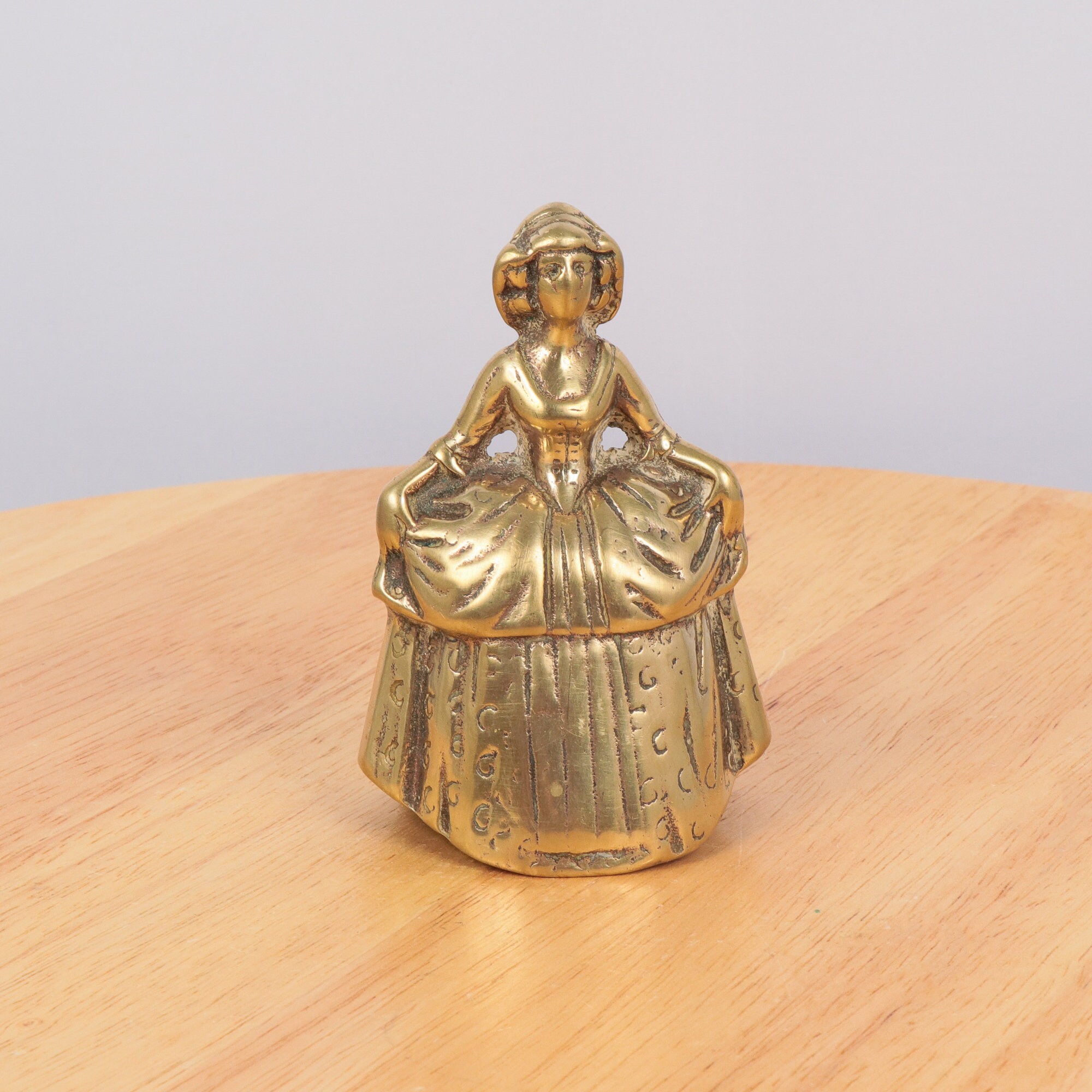 Collectibles Figurines & Knick Knacks Vintage Lady Miniature Brass Bell ...