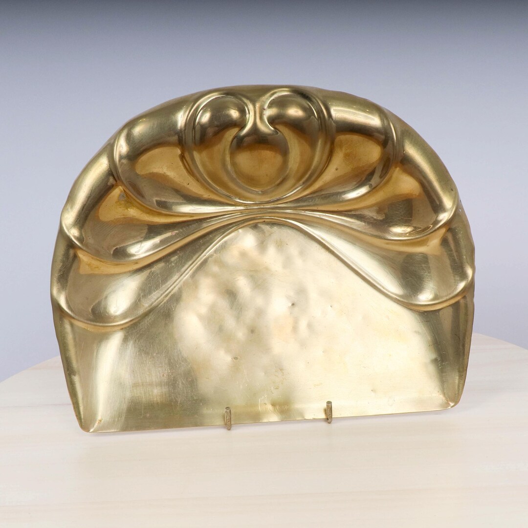 Dust Pan || Vintage Solid Brass || Simple Floral Design || Handmade ...