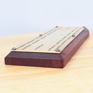 Game Point Counter || Vintage Solid Brass Plate on Wooden Base ...
