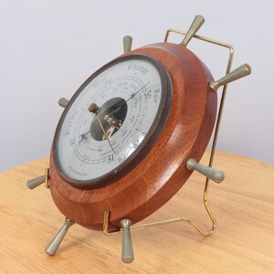 Weathermaster Barometer || Made in England || Wheel Shaped Design ...
