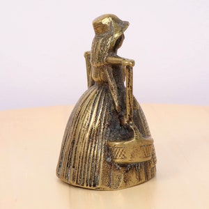 Lady Farmer Holding Two Buckets on Her Shoulders / Water Lady Bell ...