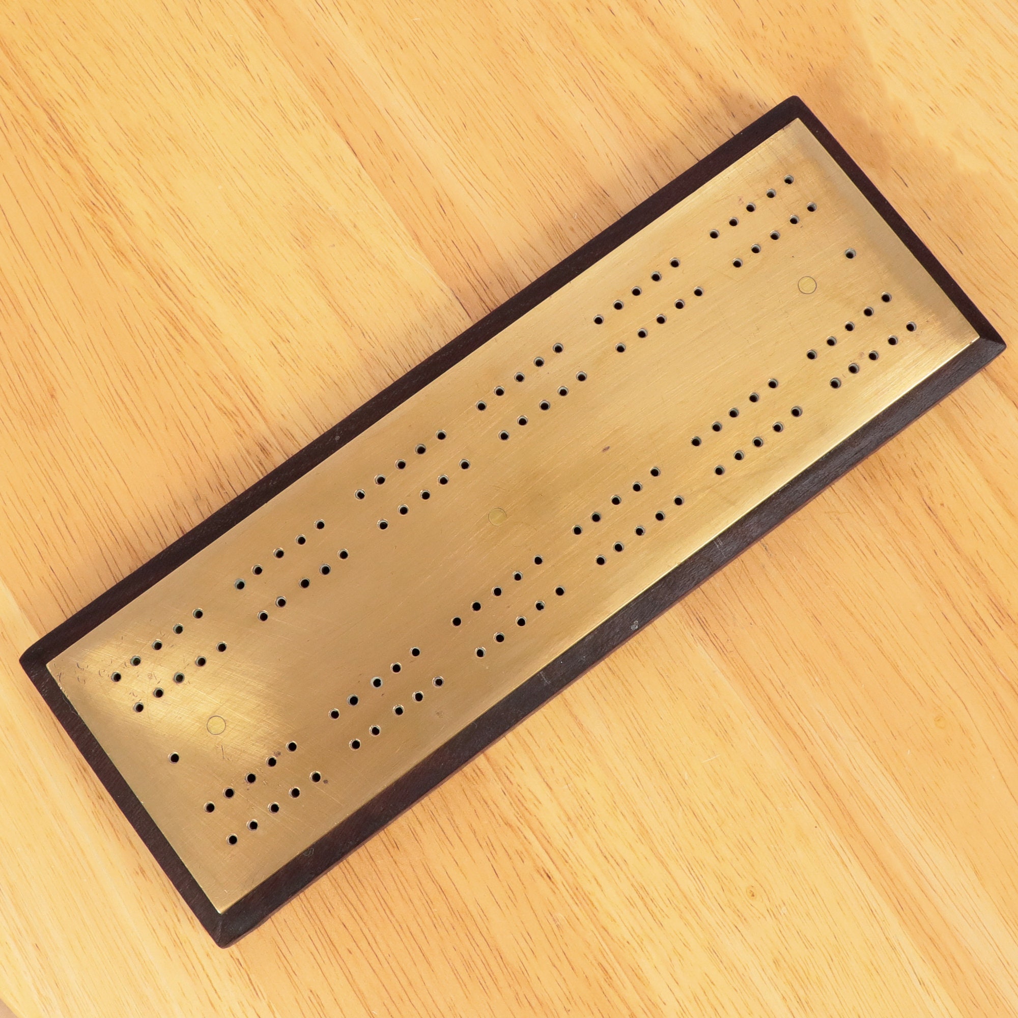 Game Point Counter || Vintage Solid Brass on Wooden Base || Cribbage ...