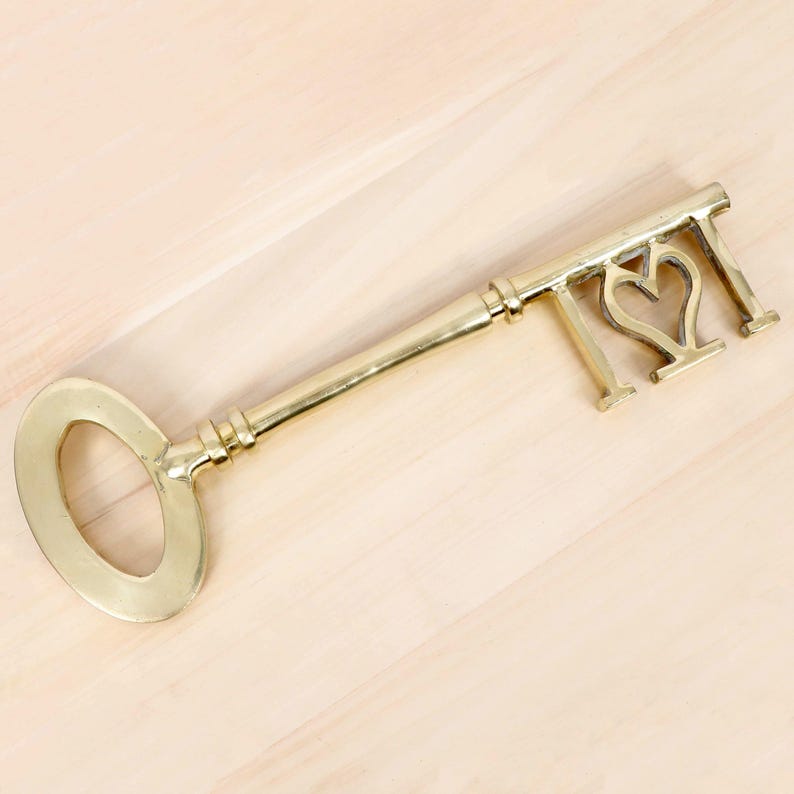Key With Heart Design – Large Statement Piece, Wall Décor, Symbolic ...