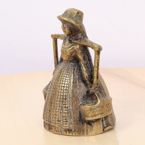 Lady Farmer Holding Two Buckets on Her Shoulders / Water Lady Bell ...