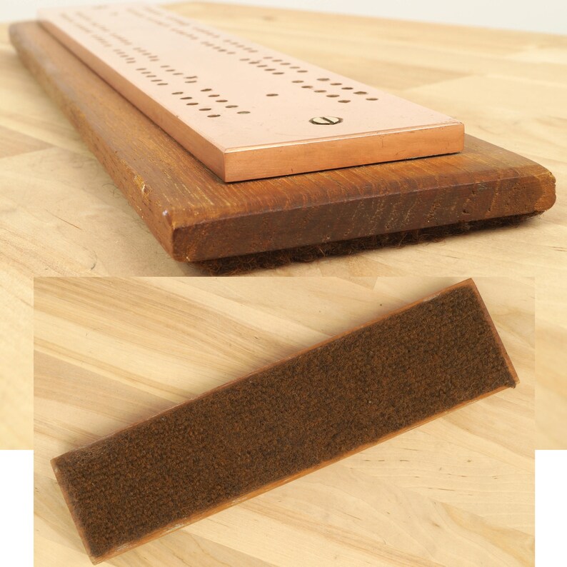 Vintage Game Point Counter Copper on Wooden Base | Etsy UK