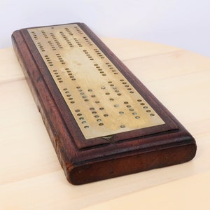 Game Point Counter || Vintage Solid Brass Plate on Wooden Base ...