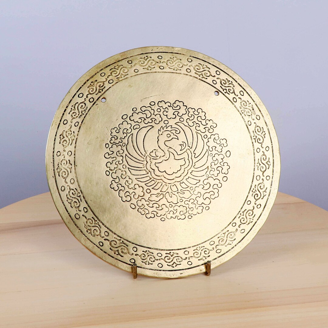 Gong Plate / Wall Decor / Accessory / Signs / Plaque || Floral Bird ...