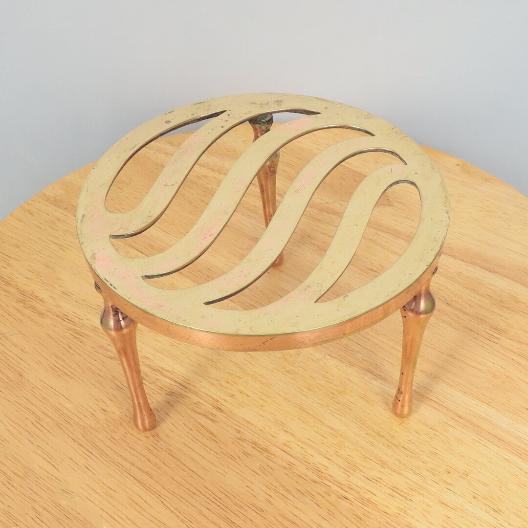 Kettle Stand / Tea Pot Stand / Plant Pot Stand || Vintage Solid Brass ...