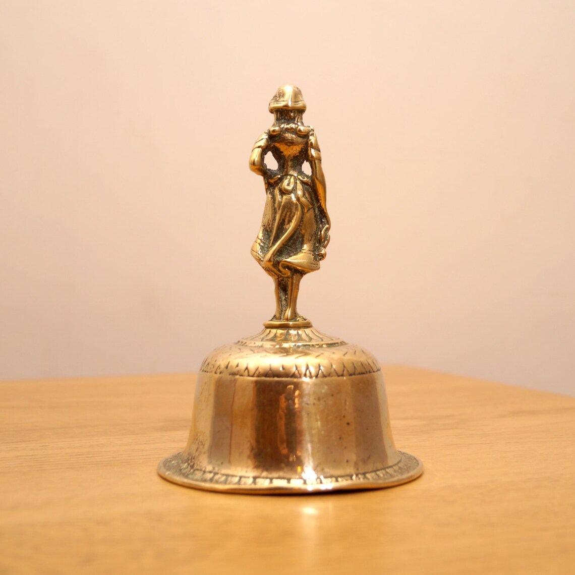 Antique Brass Large Desk Bell Vintage Solid Brass High - Etsy