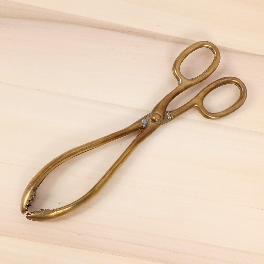 Fire Place Tongs || Vintage Solid Brass || Fireplace Tongs / Coal Tongs ...