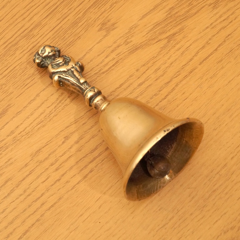 Vintage brass small desk bell Made in England vintage | Etsy