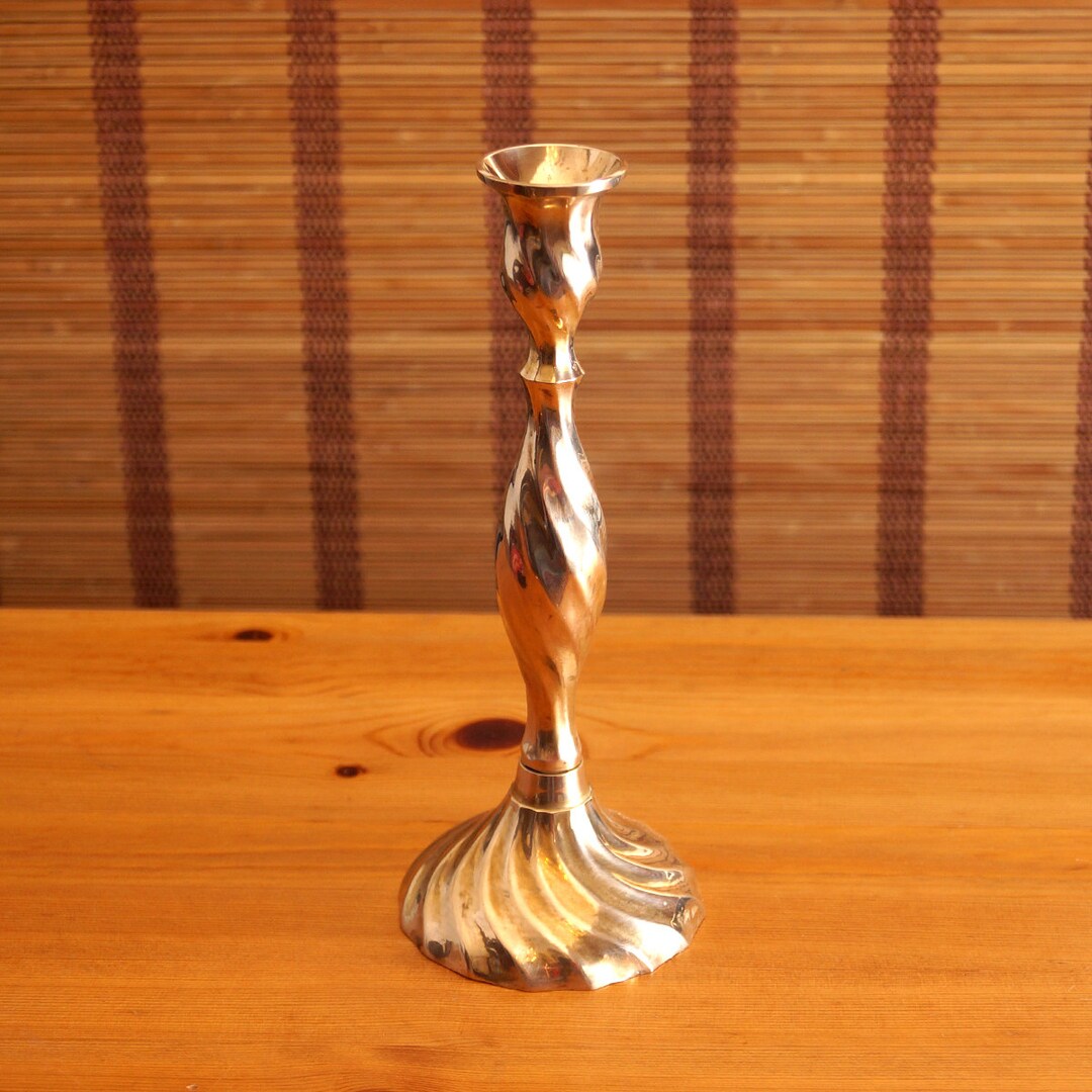 Vintage High Candle Holder / Candle Stick || Solid Brass - Etsy