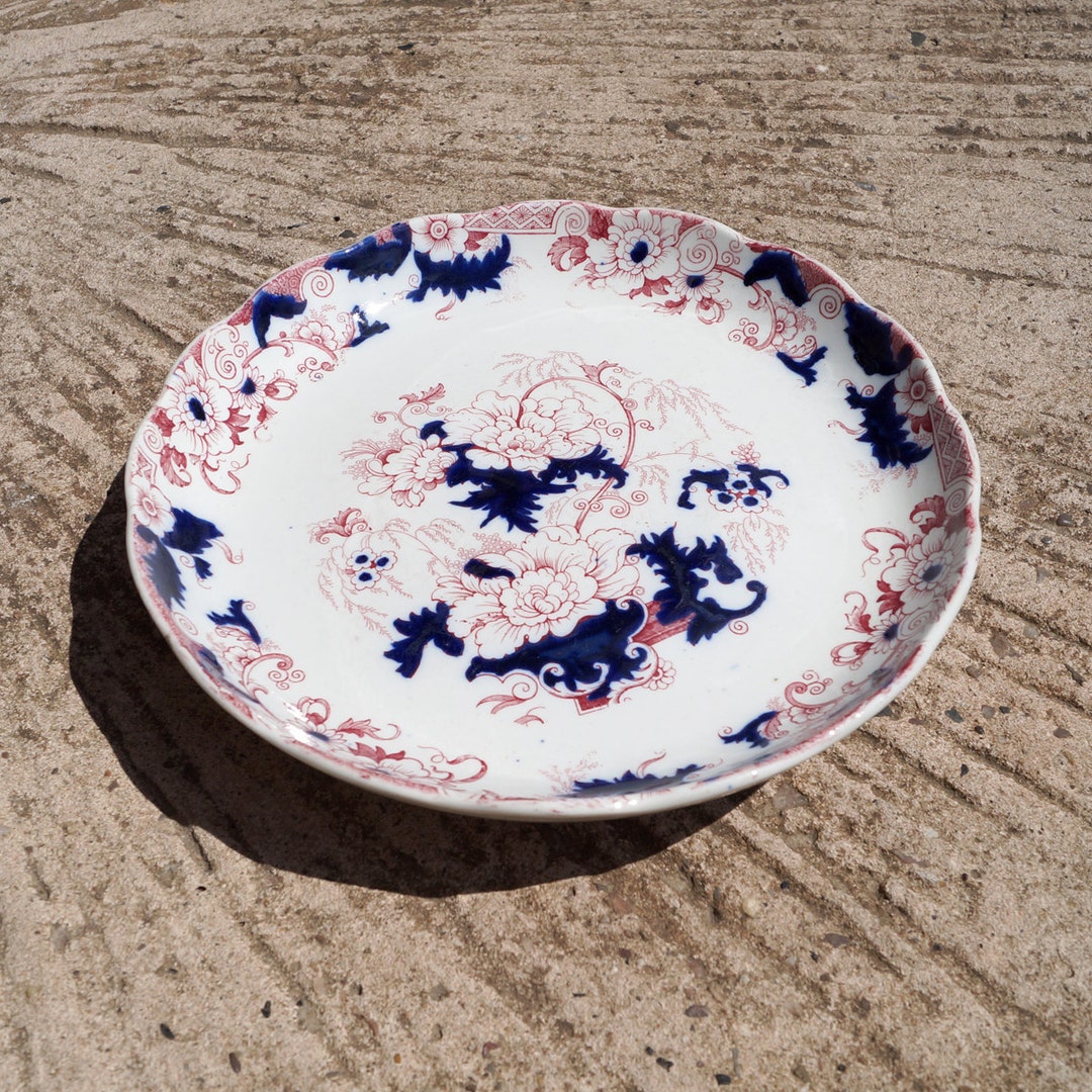 Vintage Porcelain Tray || Cauldon Ware Liverpool England || Red and ...