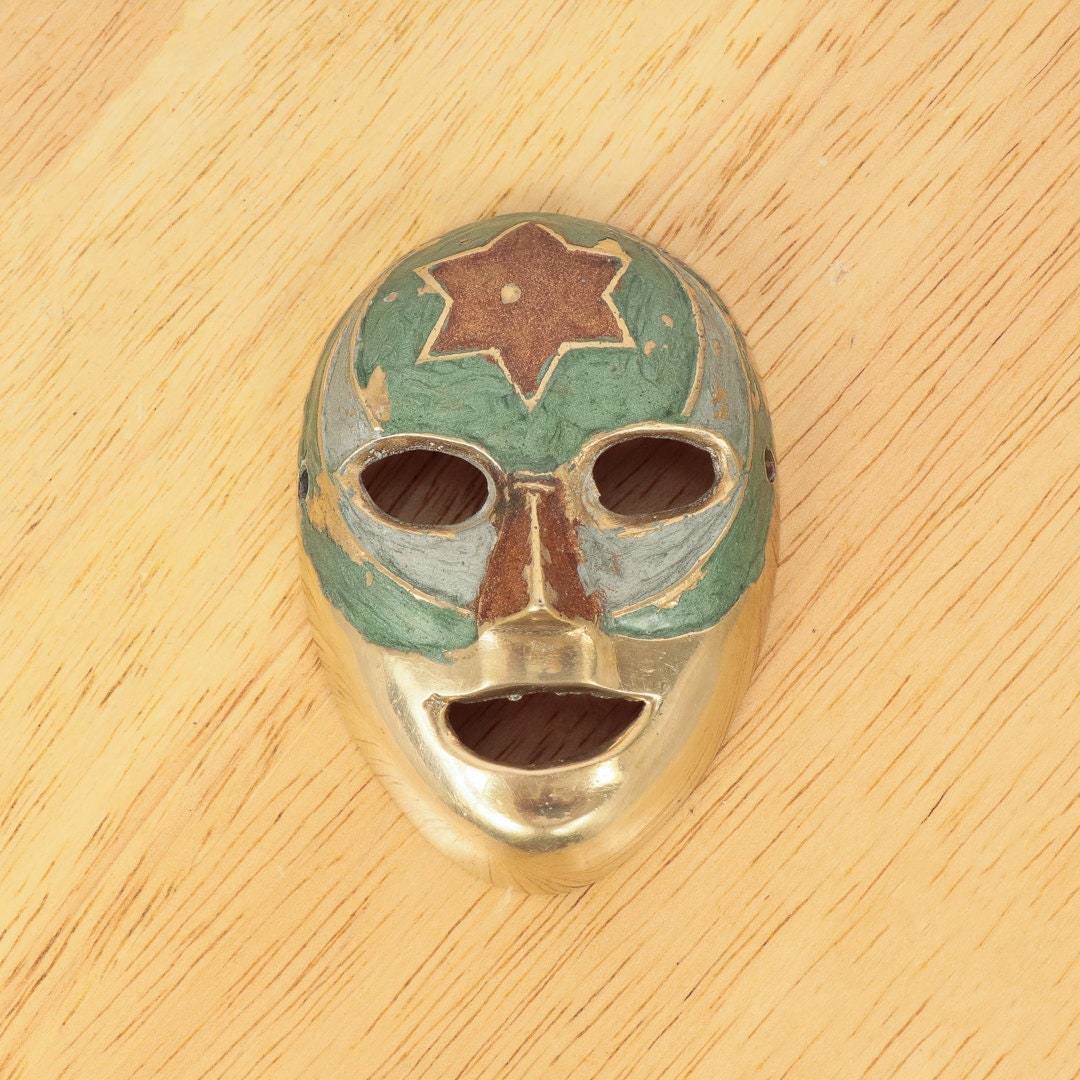 Mask || Decorative || Red Lips || Enamel Paint || Red, Green, Light ...