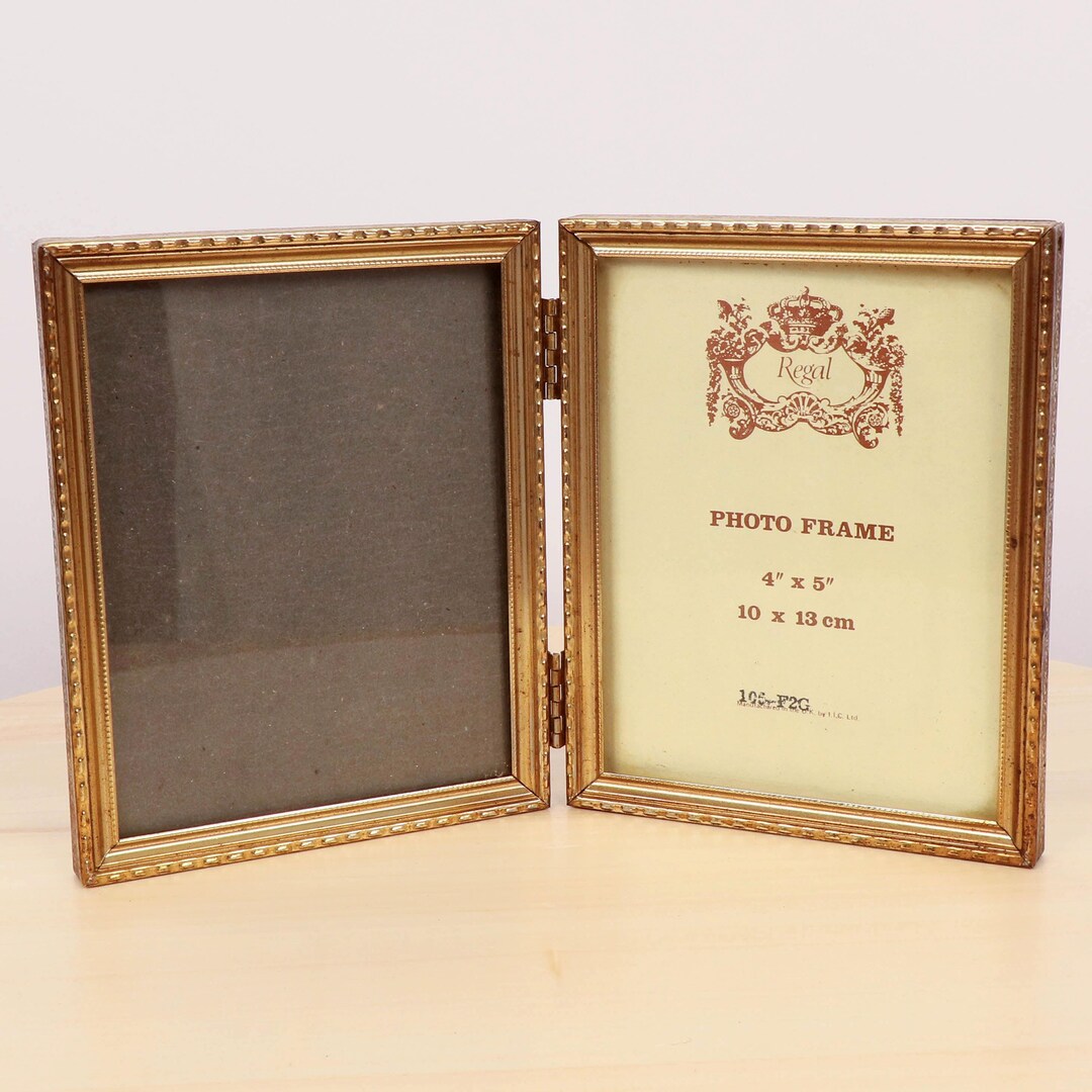 Vintage Regal Hinged Brass Frame With Glass || for Two Pictures - Etsy