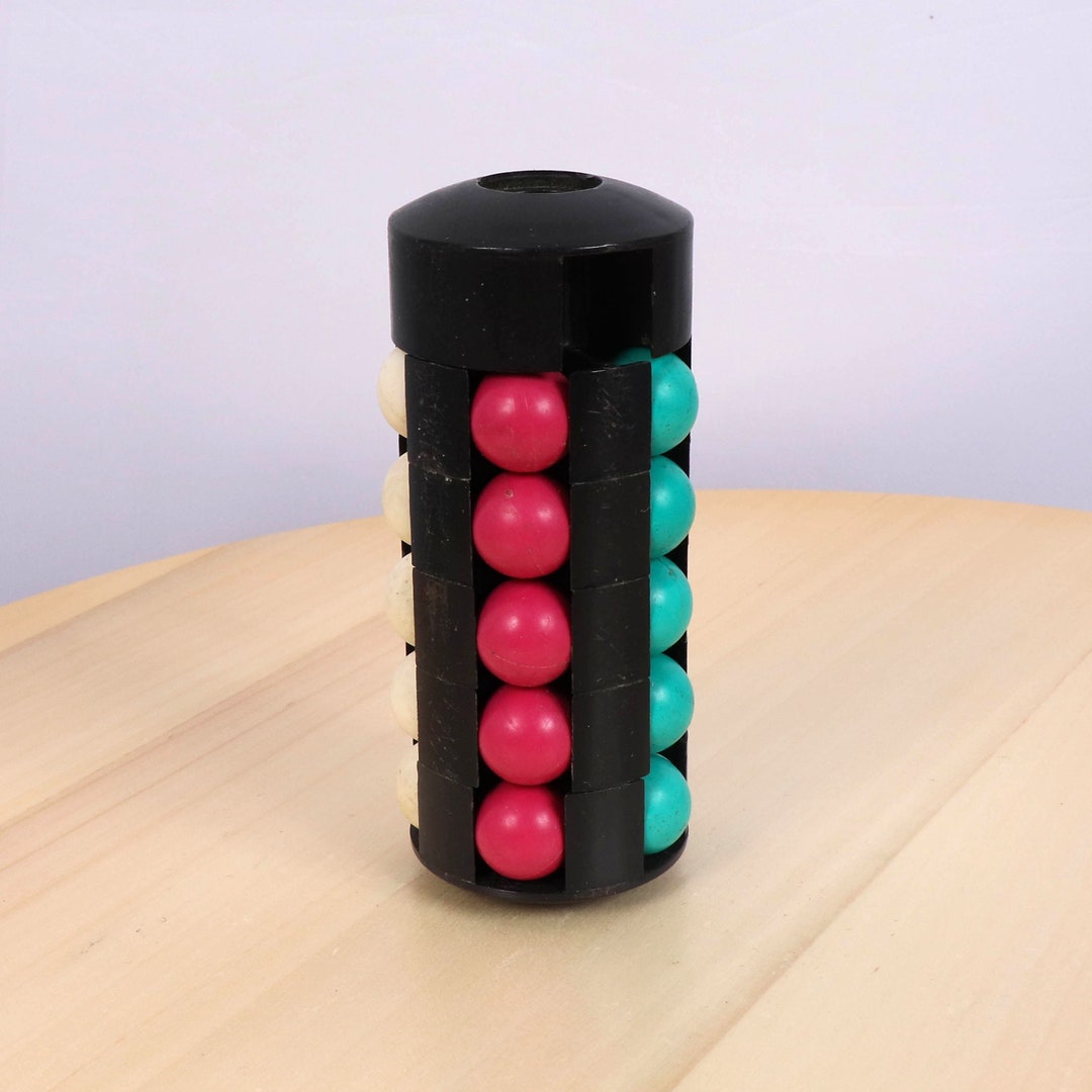 Vintage Plastic Puzzle || Rotate and Slide Puzzle With a Cylinder and ...