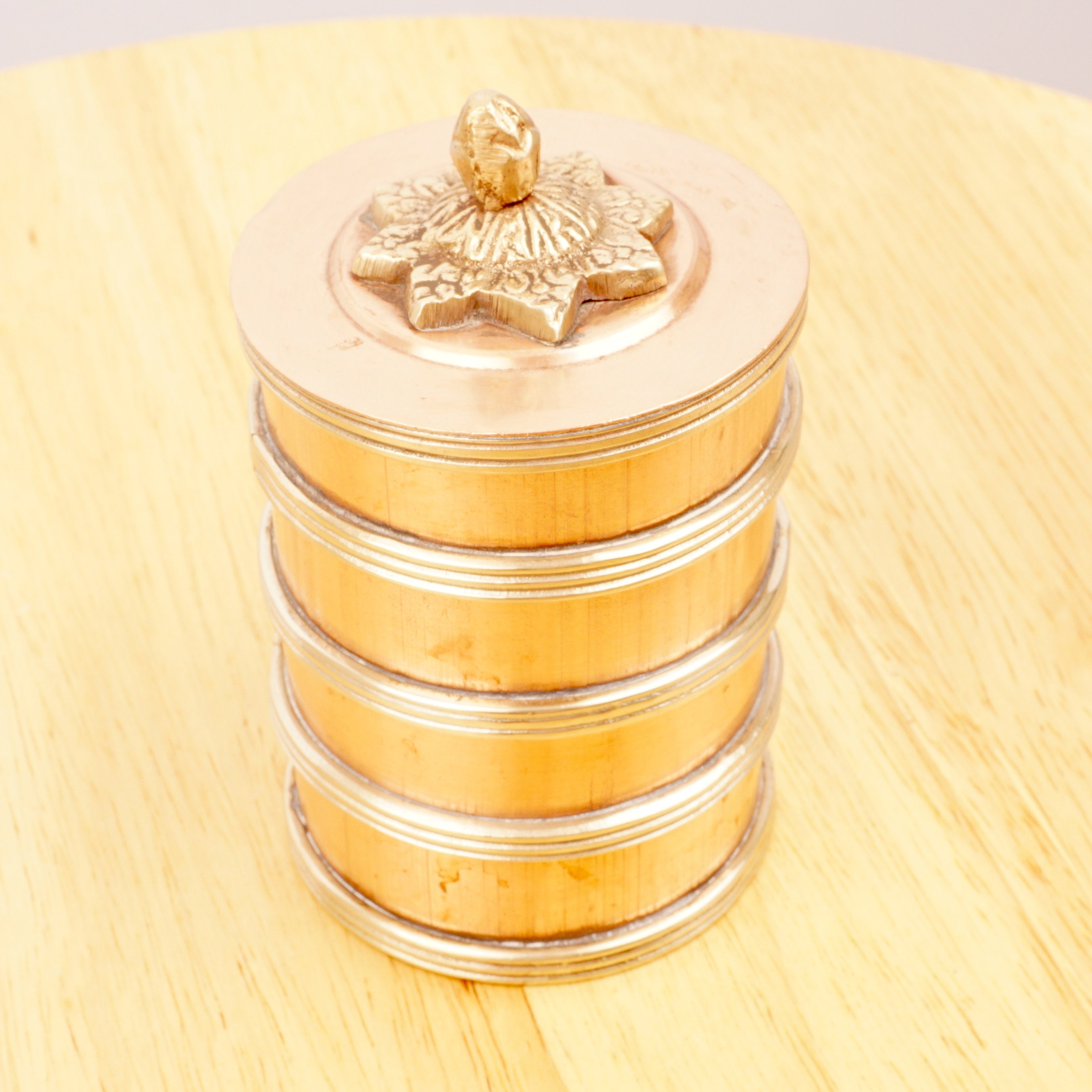 Box With Four Compartments / Levels Vintage Solid Brass and - Etsy UK