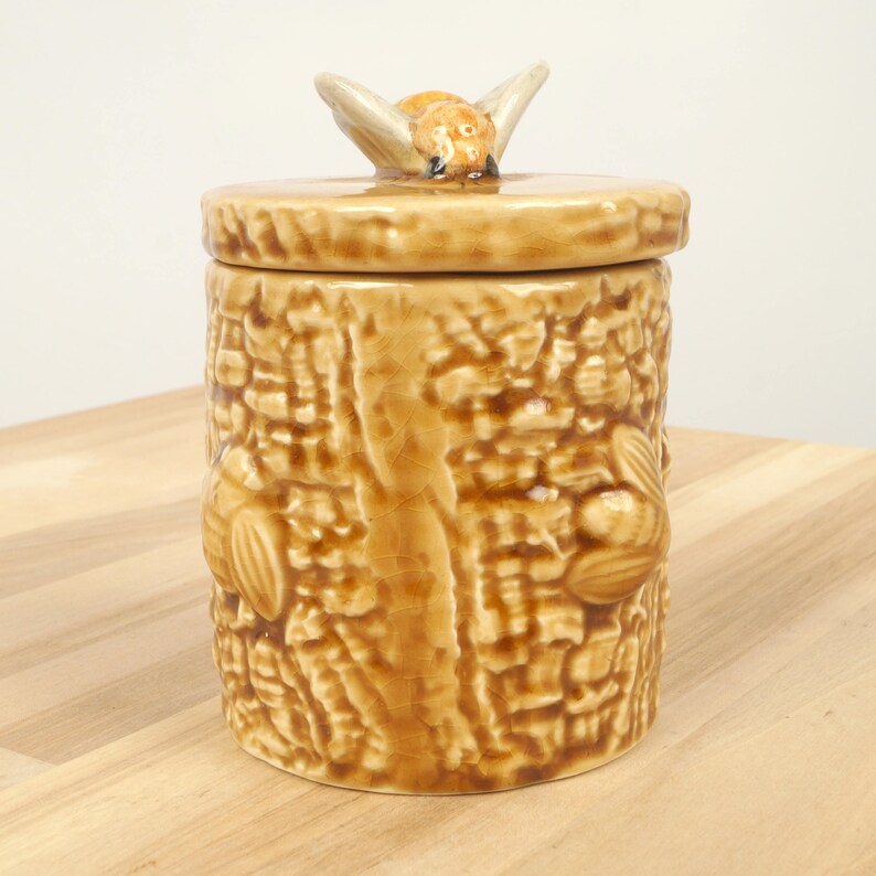 Ceramic Honey pot / jar / canister made in Portugal Secia | Etsy