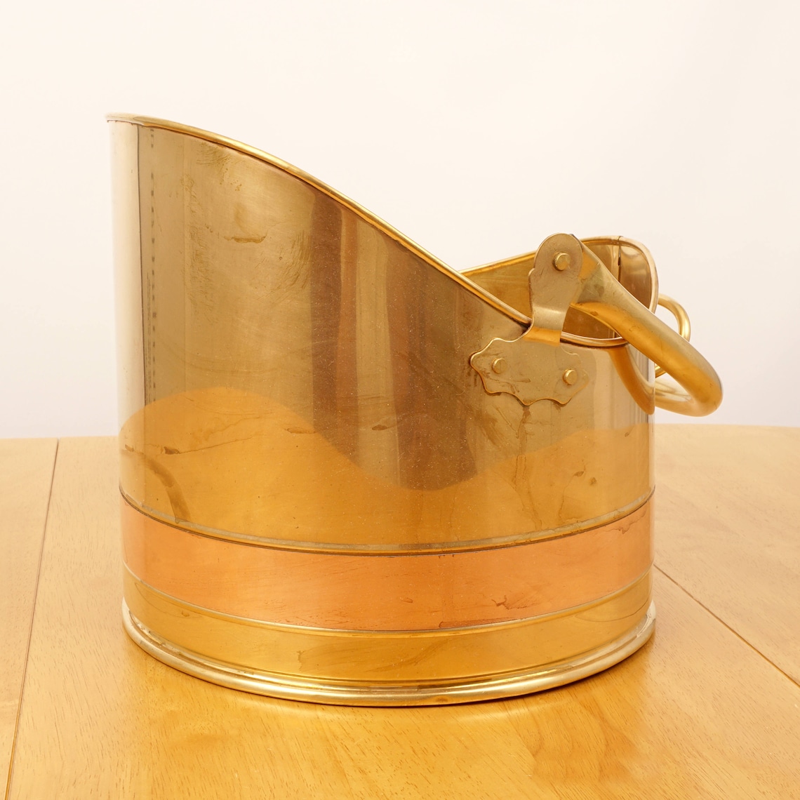 Coal Scuttle Bucket Vintage Solid Brass and Copper Fire - Etsy UK
