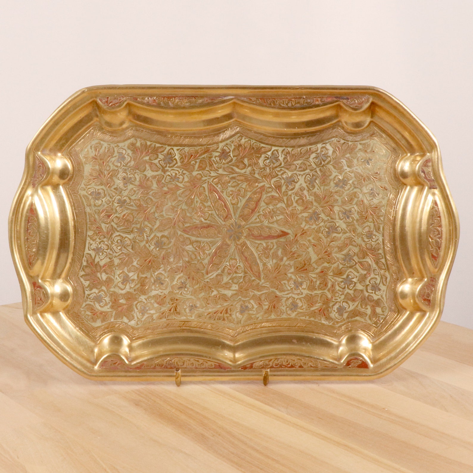 Rectangle Tray / Plate Vintage Solid Brass Handmade Tray - Etsy