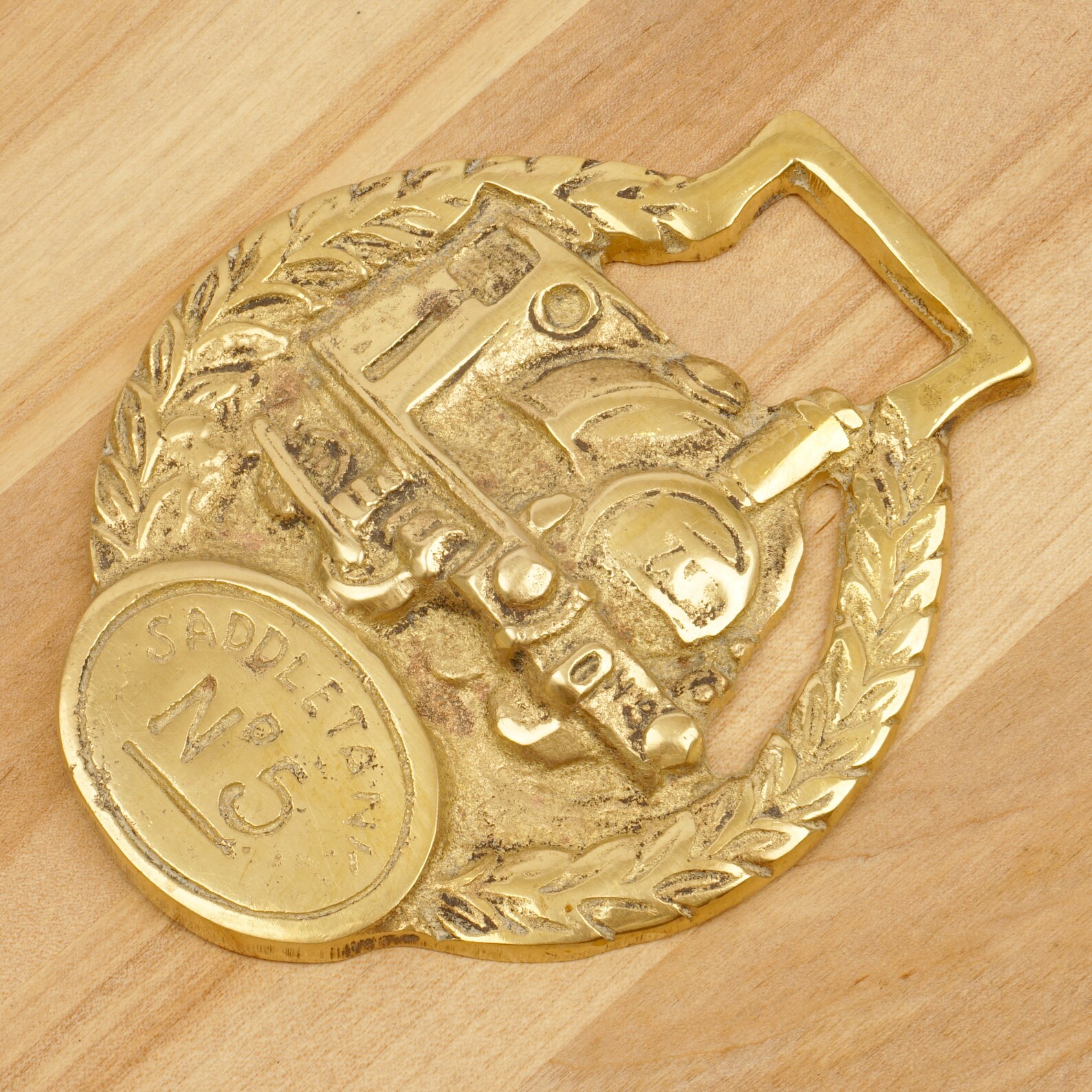 Steam Train Horse Badge || Vintage Solid Brass || Saddle Tank No 5 ...