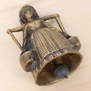 Lady Farmer Holding Two Buckets on Her Shoulders / Water Lady Bell ...