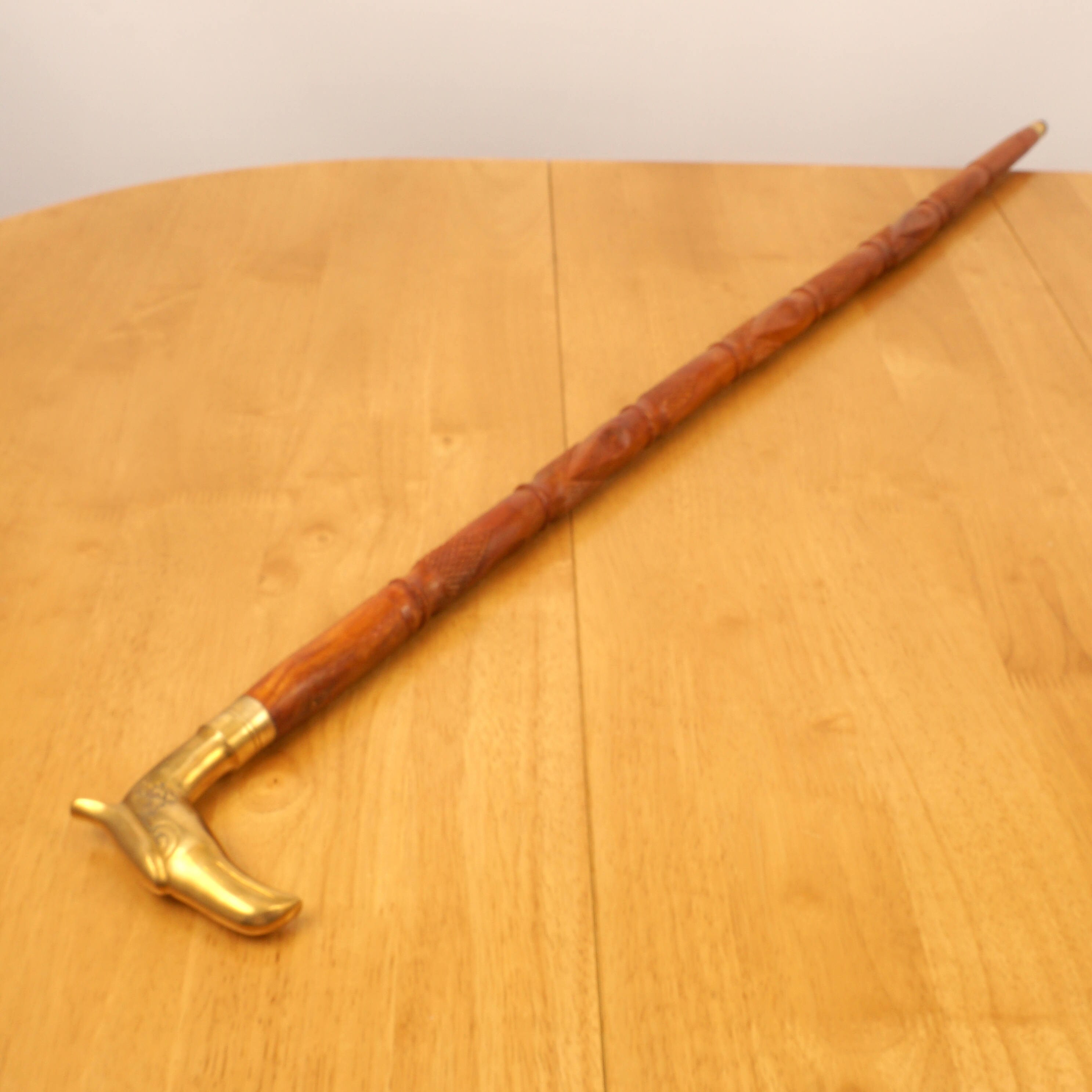 Walking Stick || Eagle Head Design / Shape || Vintage Solid Brass and ...