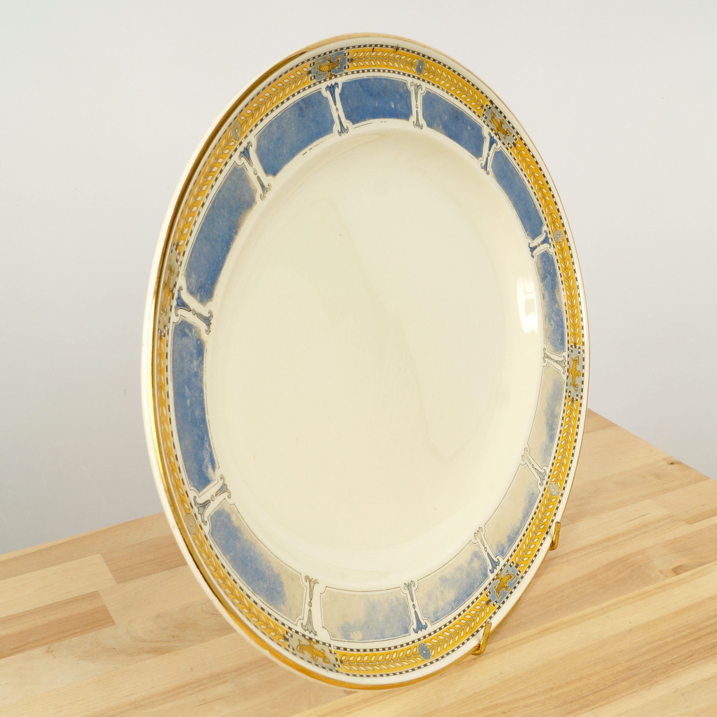 Blue China Royal Worcester Crown Ware Canterbury Large Serving Plate ...