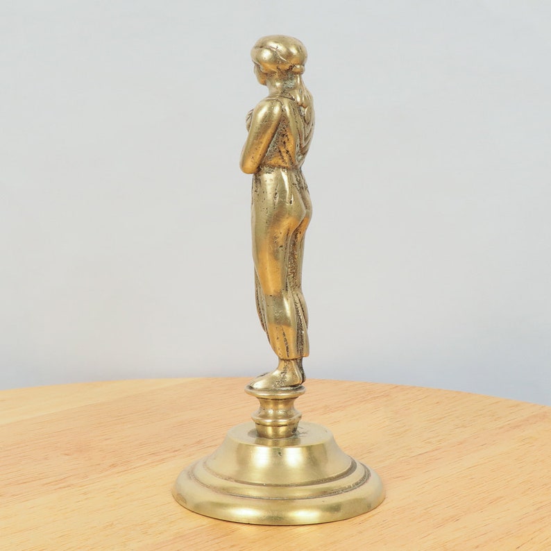 Antique Solid Brass Woman Figurine || Solid Brass Girl / Woman - Etsy