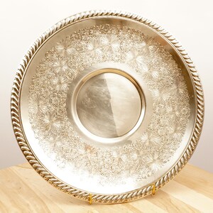 31 Cm Tray Floral / Flower Design Vintage Silverware Silver Plated Use ...