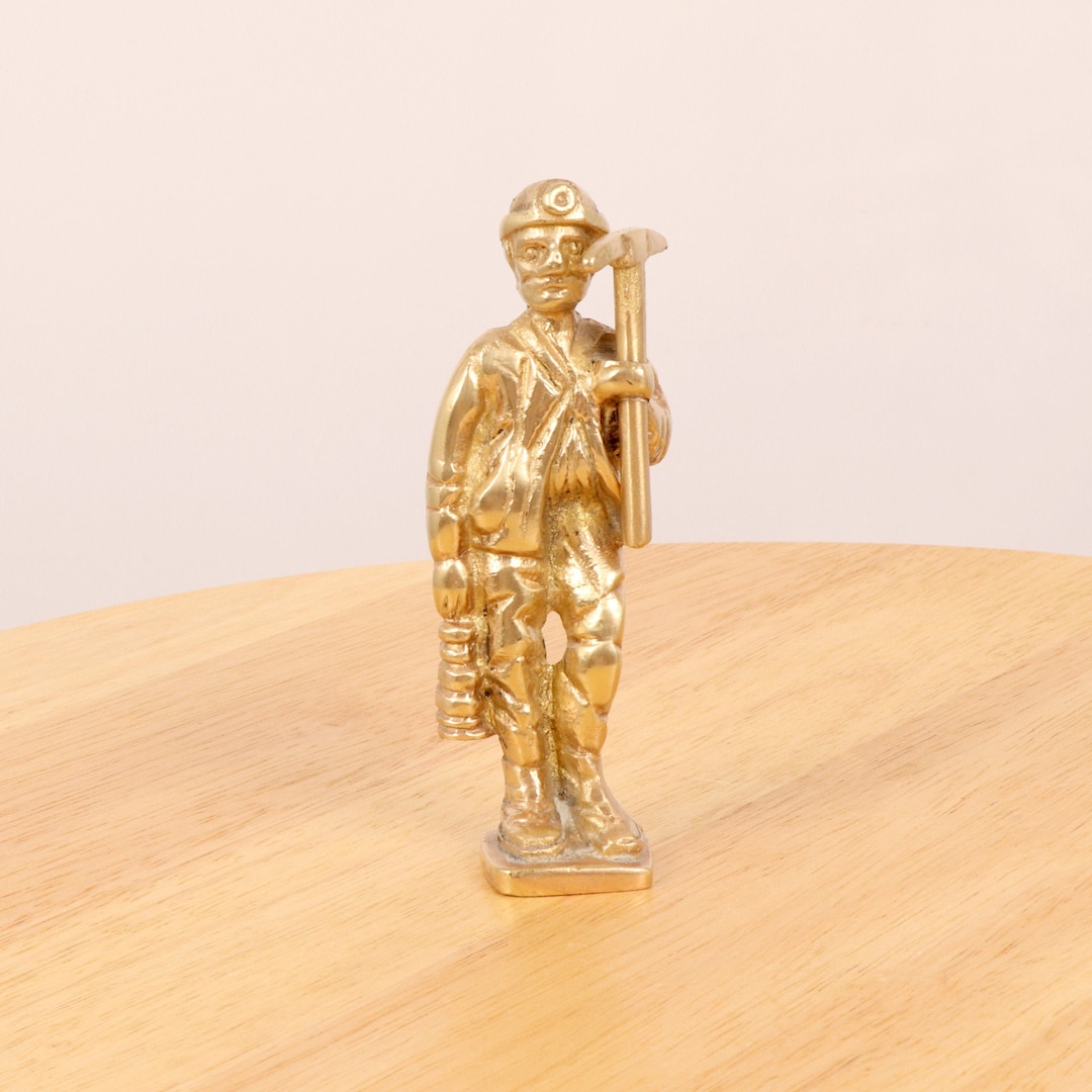Miner Figurine / Sculpture / Statuette / Coal Man / Digger || Vintage ...
