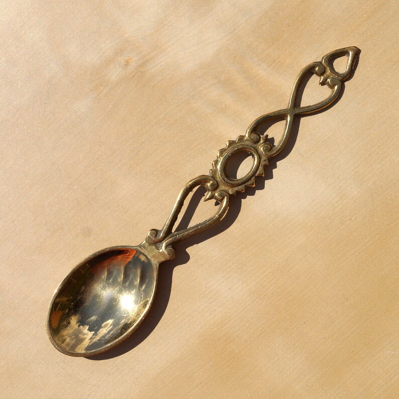 Brass decorative spoon vintage wall decor / hanging | Etsy