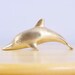 Vintage Solid Brass Dolphin / Fish Sculpture Excellent - Etsy