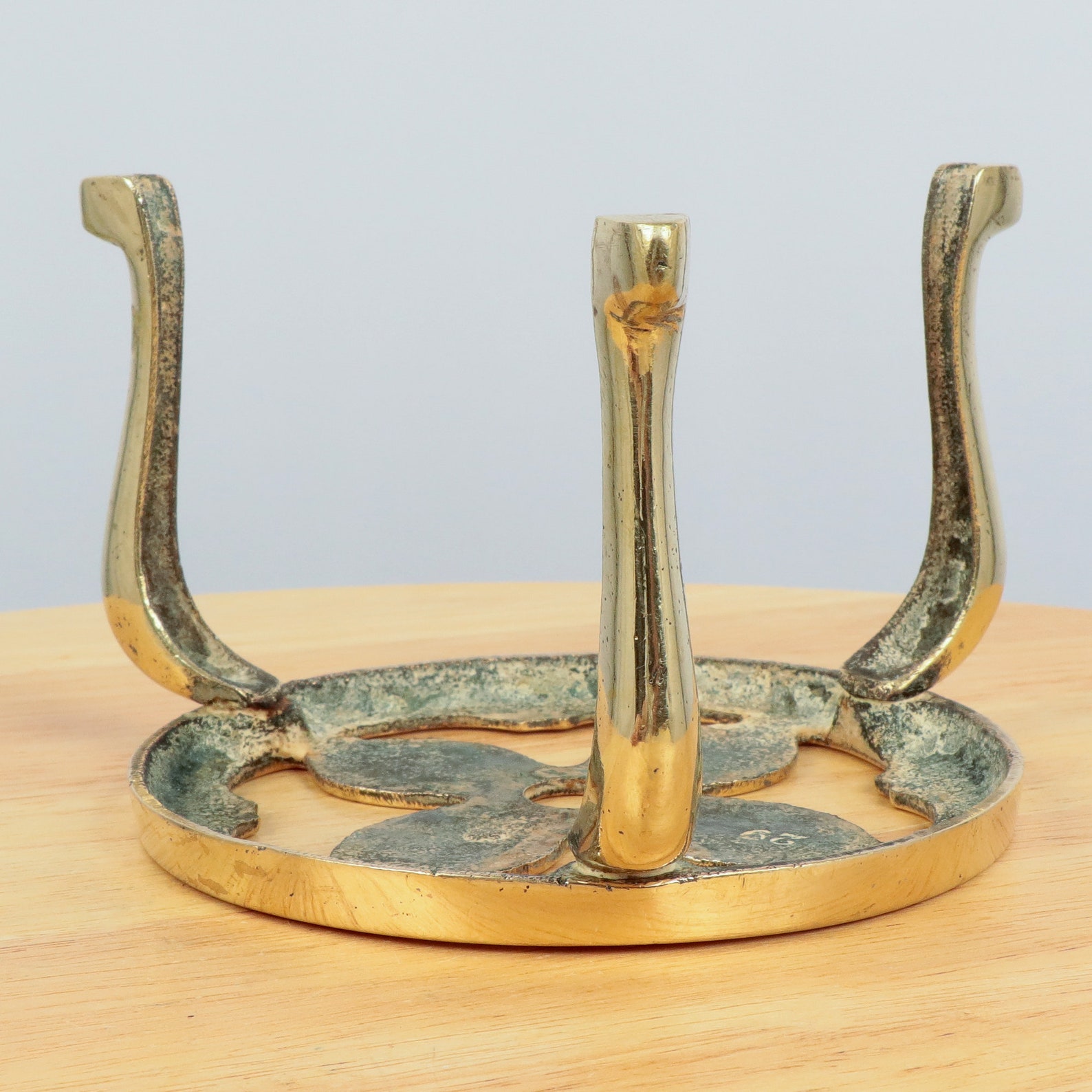 Antique Brass Kettle Stand / Tea Pot Stand / Flower Pot Stand / Hot ...