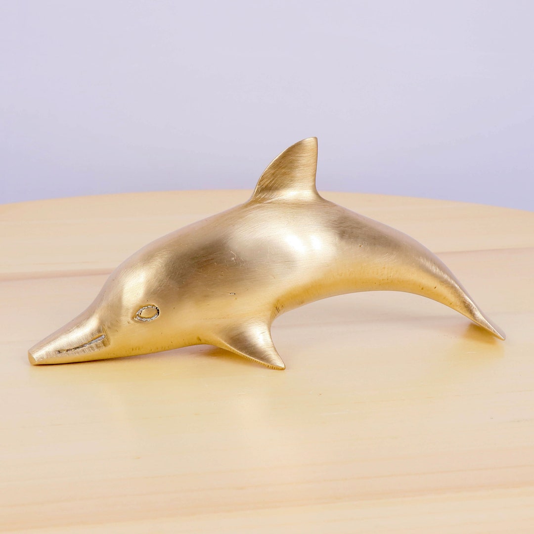 Vintage Solid Brass Dolphin / Fish Sculpture || Excellent Vintage ...