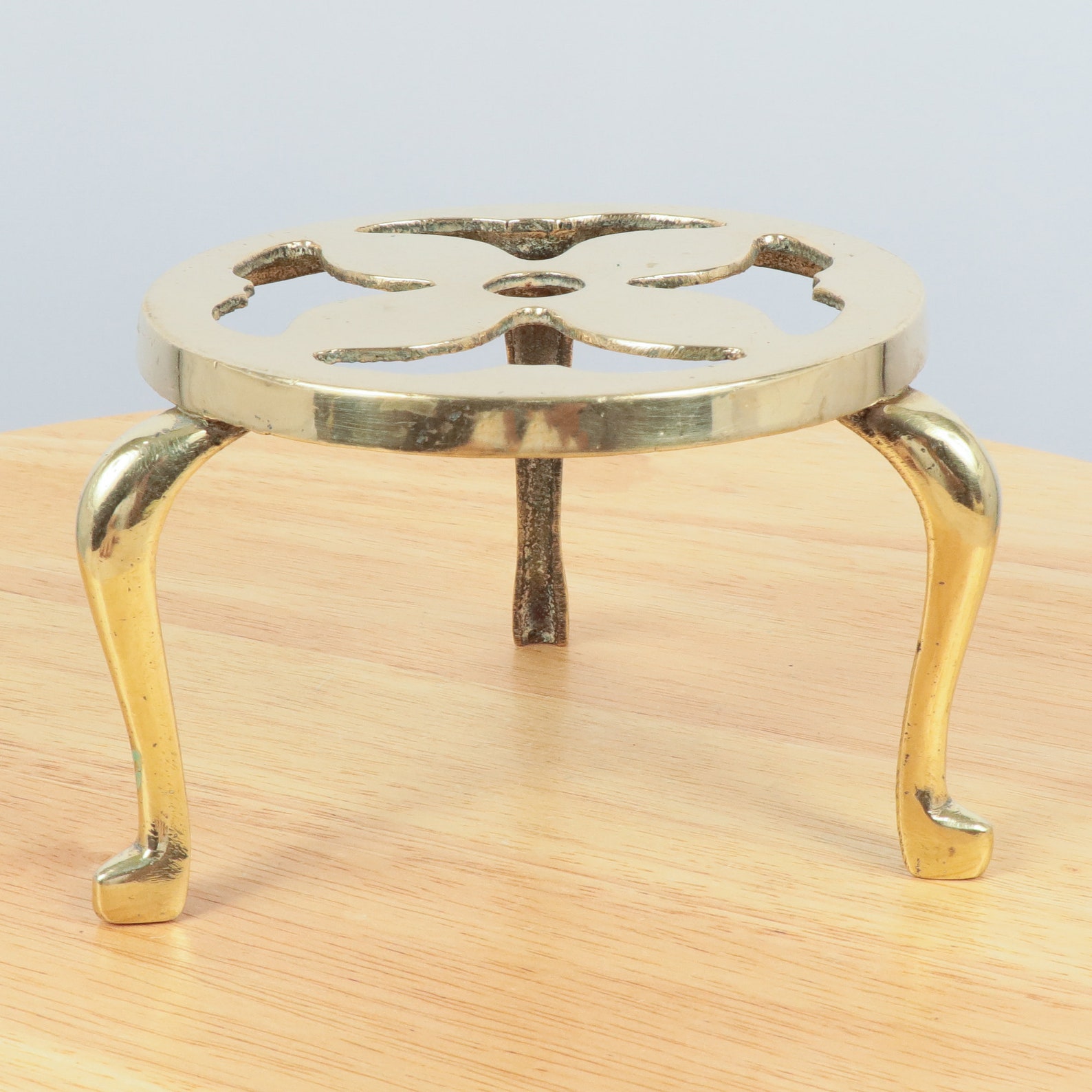 Antique Brass Kettle Stand / Tea Pot Stand / Flower Pot Stand / Hot ...