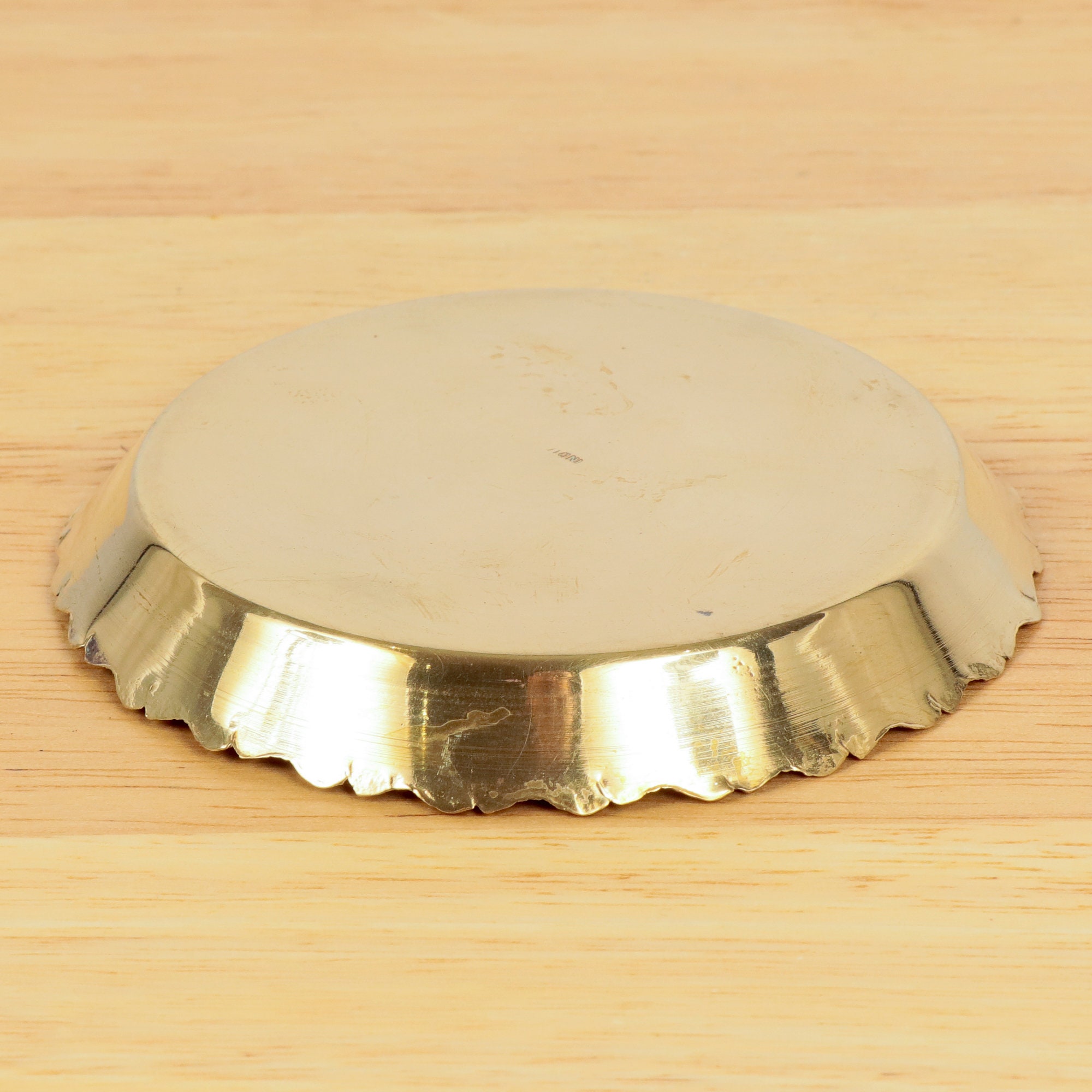 10 Cm Plates / Dishes / Trays Vintage Solid Brass Floral | Etsy