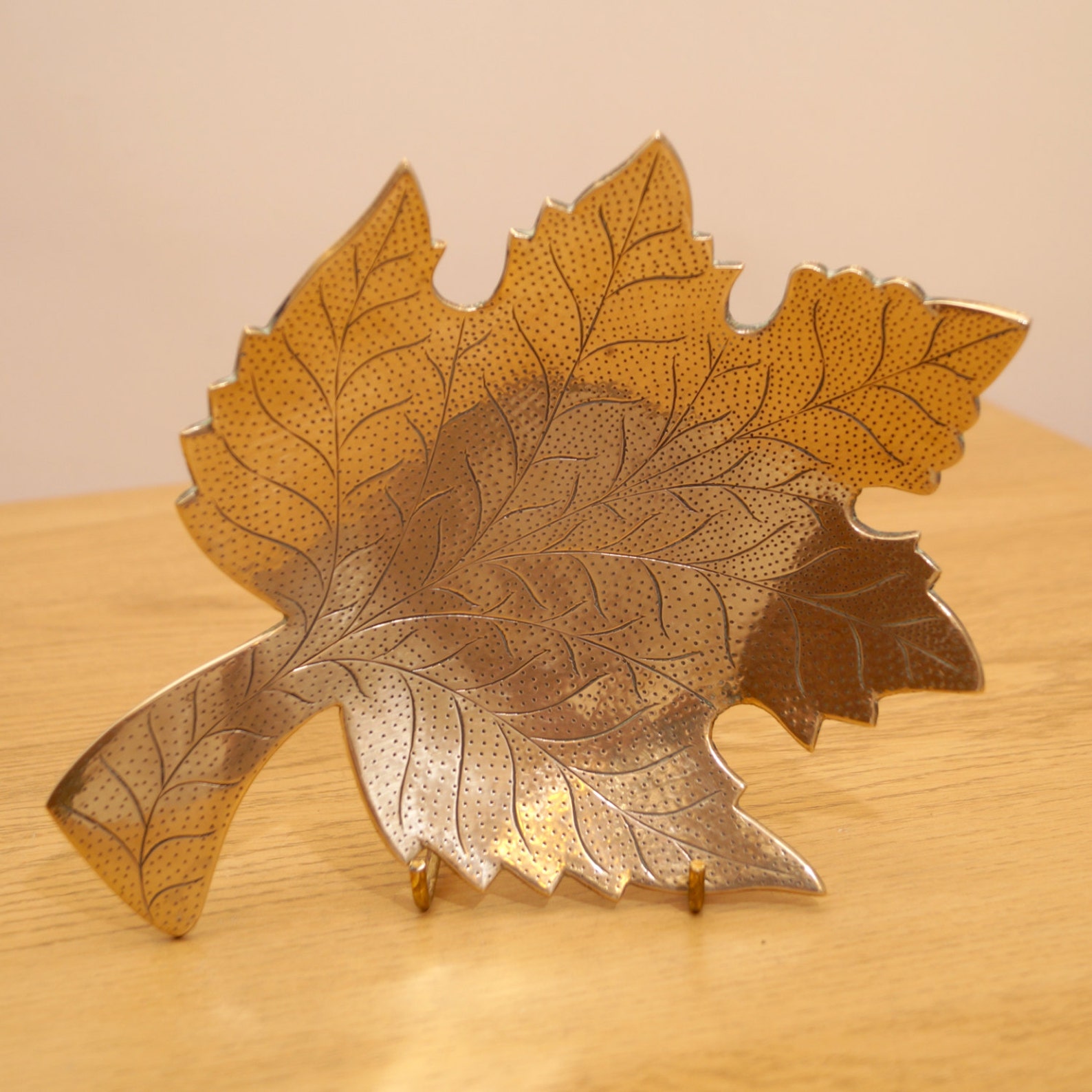 Solid Brass Vintage Leaf Design Plate || Ring / Jewlery Tray / Candy ...