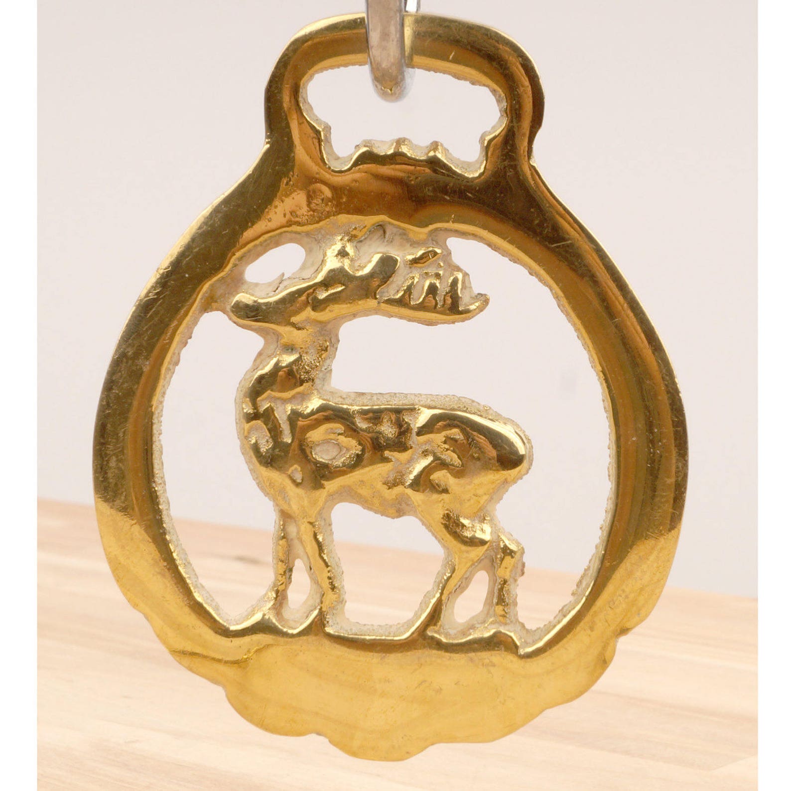 Deer Badge Horse Badge || Vintage Solid Brass - Etsy UK